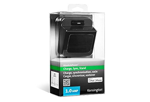 Kensington K39765AM AbsolutePower Charge and Sync Stand with Lightning Dock Connector for iPhone 5 - Retail Packaging - Black