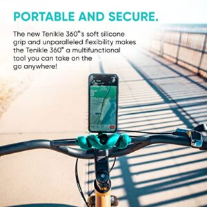 Tenikle® 360° - Flexible Tripod for Phone Camera GoPro, As Seen on Shark Tank, Bendable Suction Cup Camera & Phone Mount, Phone Holder for Car, Compatible w/iPhone & Android (Tenikle® 360° Teal)