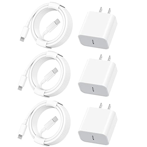 iPhone 14 13 Fast Charger,3Pack Apple Charger iPhone Charger,Apple Super Fast USB C Wall Charger[Apple MFi Certified]6FT Type C to Lightning Cable for iPhone 14/14 Plus/13 MiNi/12 Pro Max/11 Pro/iPad