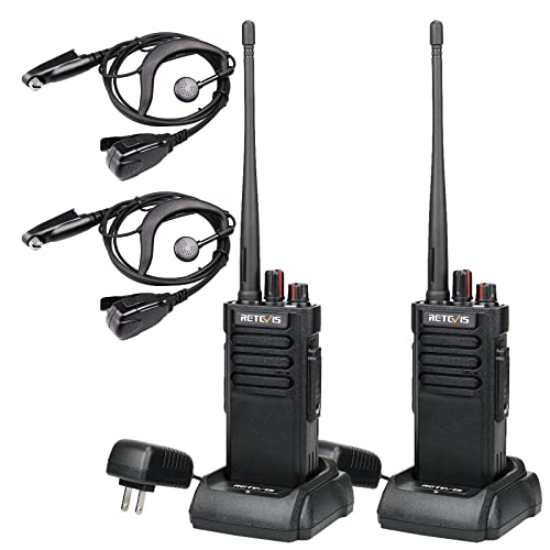 Retevis RT29 Waterproof Walkie Talkie,2 Way Radios Long Range,3200mAh,Rechargeable,Emergency Security,Heavy Duty Two Way Radio with Earpiece (2 Pack)