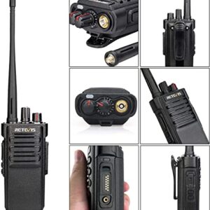 Retevis RT29 Waterproof Walkie Talkie,2 Way Radios Long Range,3200mAh,Rechargeable,Emergency Security,Heavy Duty Two Way Radio with Earpiece (2 Pack)