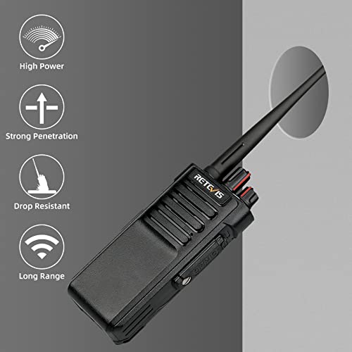 Retevis RT29 Waterproof Walkie Talkie,2 Way Radios Long Range,3200mAh,Rechargeable,Emergency Security,Heavy Duty Two Way Radio with Earpiece (2 Pack)