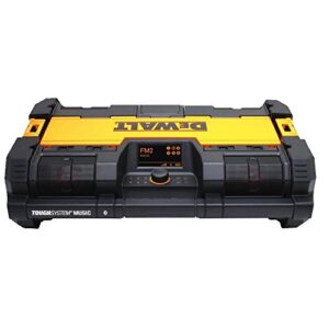 dewalt toughsystem radio and battery charger, bluetooth music player (dwst08810)