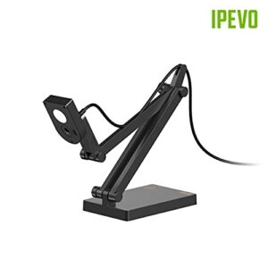 IPEVO V4K PRO Ultra HD USB Document Camera with AI-Enhanced Mic, for Classroom visualization, Online Teaching, Work from Home, Streaming, with Noise Cancellation for Clear Voice