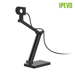 IPEVO V4K PRO Ultra HD USB Document Camera with AI-Enhanced Mic, for Classroom visualization, Online Teaching, Work from Home, Streaming, with Noise Cancellation for Clear Voice