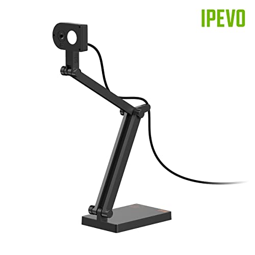 IPEVO V4K PRO Ultra HD USB Document Camera with AI-Enhanced Mic, for Classroom visualization, Online Teaching, Work from Home, Streaming, with Noise Cancellation for Clear Voice