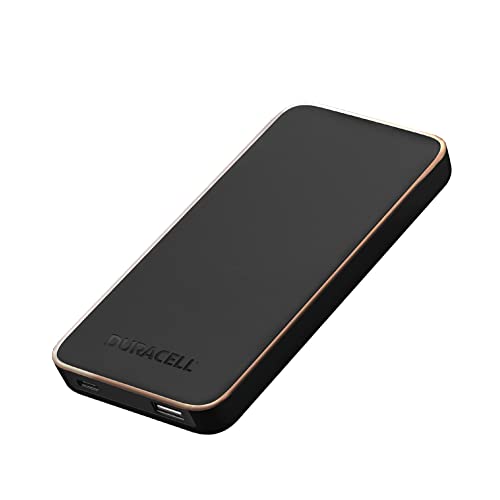 Duracell Charge 10 Portable Charger | 10,000mAh Power Bank | Fast Charging Battery Pack for iPhone, iPad, Android & More | TSA Carry-on Compliant Power bank | USB-C, USB-A | Recharges Devices Up to 3X