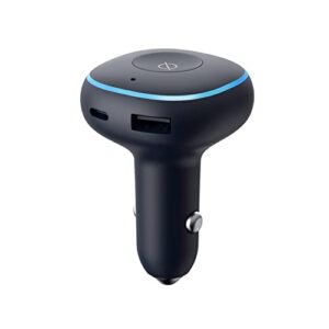 iottie aivo boost dual port usb-a/usb-c car charger with alexa built-in, high-speed usb-c pd 3.0/qc 4.0+, and usb-a qc 3.0 car adapter for apple, android, and google phones and tablets