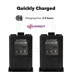 MIRKIT 2pc BAOFENG BL-5 3800mAh Extended Batteries Compatible with UV-5R BF-8HP UV-5RX3 RD-5R UV-5RTP UV-5R+, UV-5X3, Extended Rechargeable Battery Radio USA