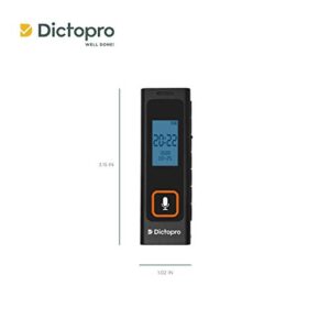 Dictopro Digital Voice Activated Recorder w/Password Protection-HQ Recording from 60ft,Record Lectures&Meetings, Sensitive Microphone, Automatic Noise Reduction, 582H Playback, Small & Portable,USB,8G