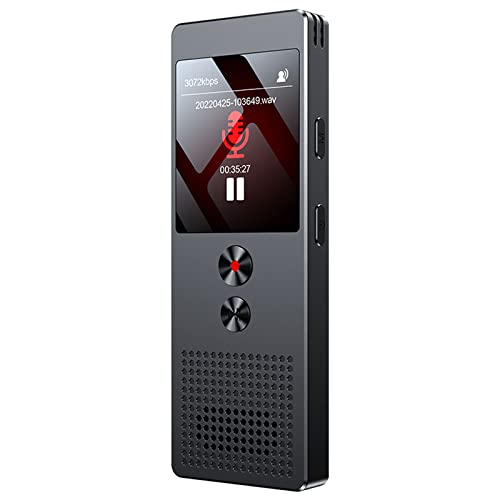 JHSNOEL 64GB Digital Voice Recorder:One-Key Recording Password Protection 28 Hours of Continuous Recording is Possible MP3 Player for Lectures Meetings Interviews,Device with Playback,Variable Speed