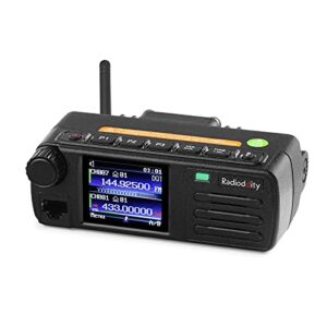 [Newest CPS & Firmware] Radioddity DB25-D Dual Band DMR Mobile Radio, 20W VHF UHF Digital Transceiver with GPS APRS, 4000CH 300,000 Contacts, Dual Time Slot Tier II Vehicle Car Ham Radio