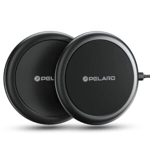 2023 wireless charger for samsung [2 pack], pelard 15w max fast wireless charging pad for samsung s23/s22/s21, charging pad for iphone 13/12/11/series airpods pro/airpods/galaxy buds (no qc adapter)