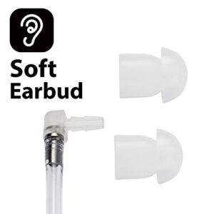 ERIPHA Police Earpiece 3.5mm /1 Pin Listen Only Acoustic Tube Earbud Headset for Remote Speaker Mic Motorola Kenwood 2 Way Radio FBI Security Surveillance Walkie Talkie (2 Packs)