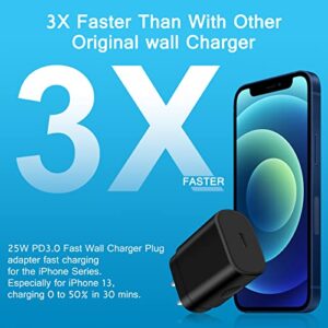 S23 25W Samsung USB-C Super Fast Charging Android Phone Charger Block Box with 6ft Type-C to C Cable for Samsung Galaxy S22/S21/S23 Ultra 5G, A14/A04/A13/A03/A53/A33/A73/A52 5G,Z Flip 4/Z Fold 4,A10E