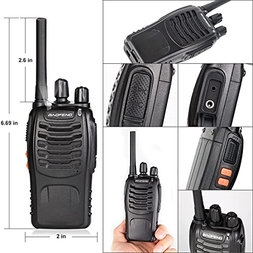 BaoFeng BF-88A Long Range BaoFeng Walkie Talkies for Adults with 12pcs 1500mah Batteries License Free 2 Way Radio Upgrade Version of BaoFeng BF-888S Two Way Radio(6 Pack)