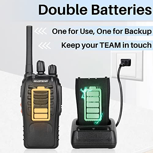 BaoFeng BF-88A Long Range BaoFeng Walkie Talkies for Adults with 12pcs 1500mah Batteries License Free 2 Way Radio Upgrade Version of BaoFeng BF-888S Two Way Radio(6 Pack)