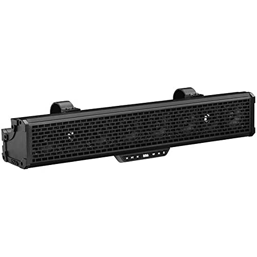 BOSS Audio Systems BRT27A ATV UTV Sound Bar System - 27 Inch Wide, IPX5 Rated Weatherproof, Bluetooth, Amplified, 3 Inch Speakers