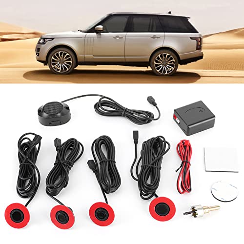 Acouto Car Reverse Radar Sensor Kit 16.5mm Car Built‑In Backup Radar Sensor Reversing Assistance with Audio Buzzer Auxiliary Kit(Black)