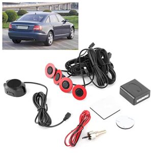 Acouto Car Reverse Radar Sensor Kit 16.5mm Car Built‑In Backup Radar Sensor Reversing Assistance with Audio Buzzer Auxiliary Kit(Black)