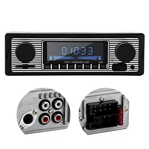 Gerioie Car Music Player, Bluetooth Classic Compact Size Auto Radio, for Auto Playing Car(12V)