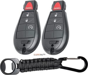 jalopytrade pair new remote for 2009-2012 dodge ram 1500 2500 3500 pickup remote start keyless remote key fob fobik (2-do-gr-pc)