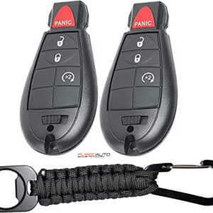 JalopyTrade Pair New Remote for 2009-2012 Dodge RAM 1500 2500 3500 Pickup Remote Start KEYLESS Remote Key FOB FOBIK (2-DO-GR-PC)