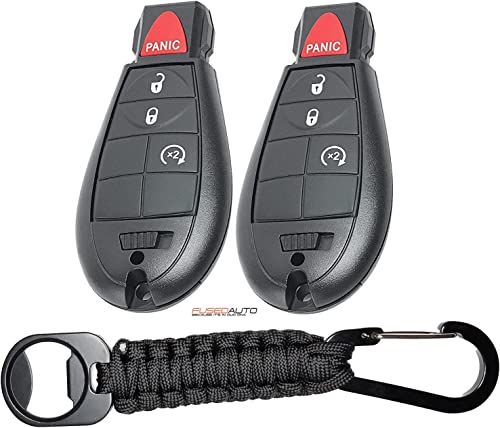 JalopyTrade Pair New Remote for 2009-2012 Dodge RAM 1500 2500 3500 Pickup Remote Start KEYLESS Remote Key FOB FOBIK (2-DO-GR-PC)