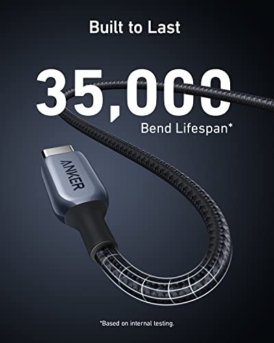 Anker 765 USB C to USB C Cable (140W 6ft Nylon), USB 2.0 Fast Charging USB C Cable & Anker 737 Power Bank (PowerCore 24K) for MacBook Pro 2021, iPad Pro, Samsung Galaxy S21, Pixel, and More.