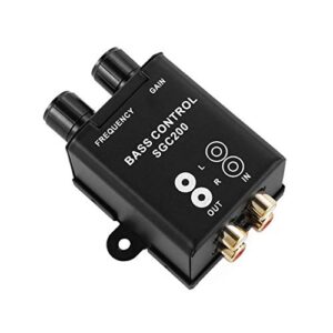 KASCLINO Car Bass Controller, External Bass Volume Level Controller Car Audio Amplifier Subwoofer Equalizer Universal Volume Regulator (Black,Size:4x5x3cm)