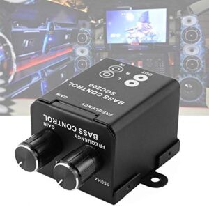 KASCLINO Car Bass Controller, External Bass Volume Level Controller Car Audio Amplifier Subwoofer Equalizer Universal Volume Regulator (Black,Size:4x5x3cm)