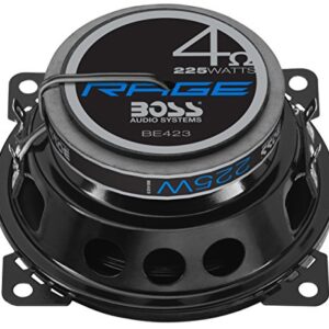 BOSS Audio Systems BE423 4 Inch Car Speakers - 225 Watts of Power Per Pair, 112.5 Watts Each, Full Range, 3 Way, Sold in Pairs