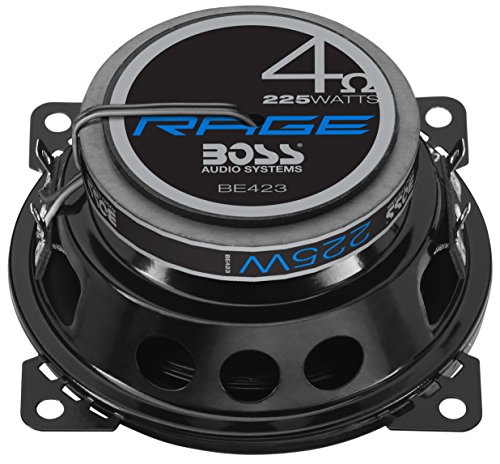 BOSS Audio Systems BE423 4 Inch Car Speakers - 225 Watts of Power Per Pair, 112.5 Watts Each, Full Range, 3 Way, Sold in Pairs