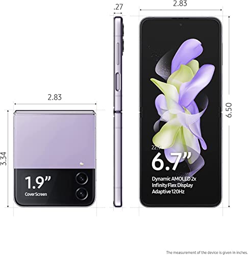 SAMSUNG Galaxy Z Flip 4 256GB Bora Purple - T-Mobile (Renewed)