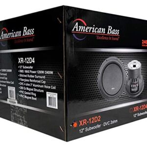 American Bass XR-12D2 12" 2,400 Watts Max Power Dual 2 Ohm Car Subwoofer