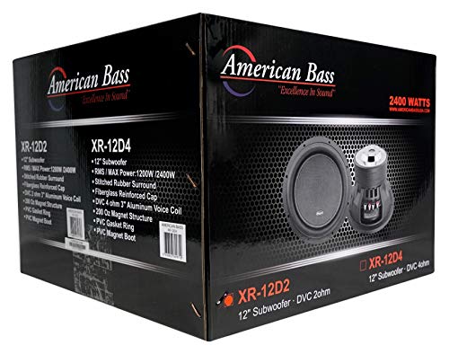 American Bass XR-12D2 12" 2,400 Watts Max Power Dual 2 Ohm Car Subwoofer