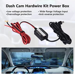 Biuone Hardwire Kit for Dash Cam 11.5ft Mini USB Dash Cam Low Voltage Protection Car Dash Camera Charger Power Cable