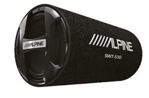 alpine swt-s10 1200w max (250w rms) single 10″ sealed subwoofer.