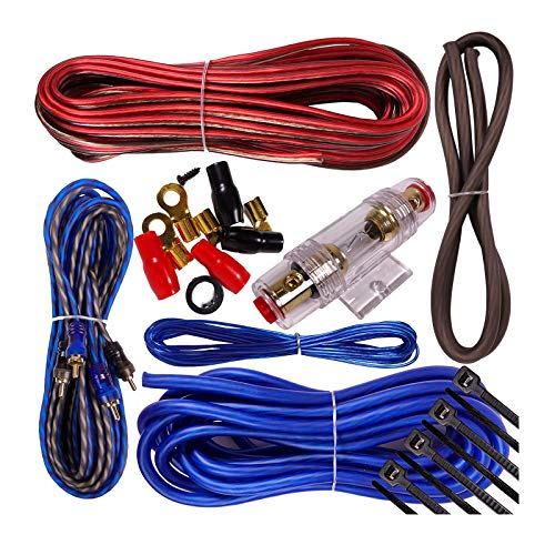 Complete 1000W Gravity 8 Gauge Amplifier Installation Wiring Kit Amp Pk2 8 Ga Blue - for Installer and DIY Hobbyist - Perfect for Car/Truck/Motorcycle/Rv/ATV