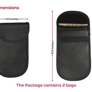 PCP Mart Faraday Pouch for Key Fob (2 Pcs) - RFID Car Key Fob Signal Blocking Pouch - Faraday Cage