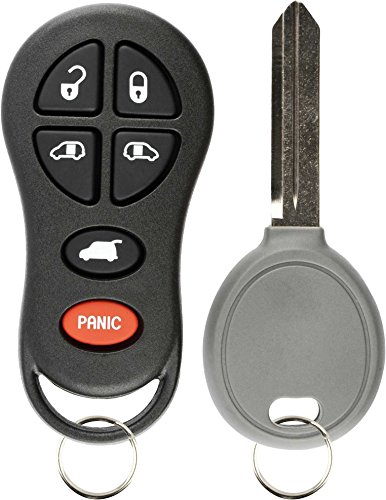 KeylessOption Keyless Entry Remote Fob Uncut Ignition Car Key Replacement for GQ43VT18T, 04686797