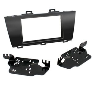 scosche su2030sb compatible with 2014-up subaru legacy/outback iso double din dash kit; silver