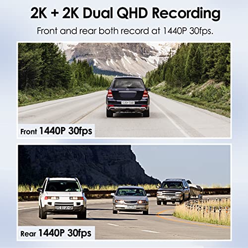 【Bundle: VIOFO A229 Duo + Hardwire Cable】 Dash Cam Front and Rear VIOFO 2K + 2K 5GHz Wi-Fi GPS Dual Dash Camera for Cars, 2.4” LCD, Buffered Parking Modes, Voice Notification, WDR, Emergency Lock