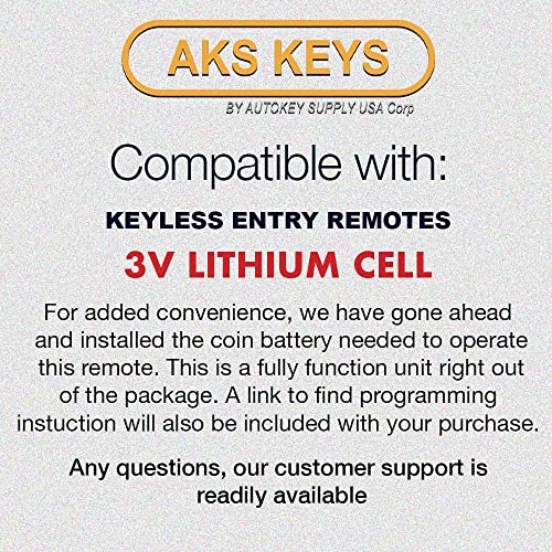 AKS Keys New Uncut Transponder Key Compatible with Toyota - 4D74 "H" TOY44H-PT