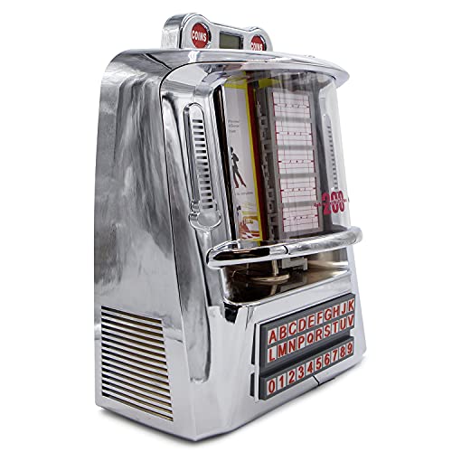 arkrocket 200 Wall-O-Matic Table Jukebox Wallbox Wireless Bluetooth Speaker FM Radio SD USB Retro American Diner Style Tabletop