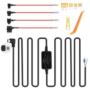 dash cam hardwire install kit mini usb hard wire kit compatible with nexar pro/nexar beam,chortau b-t13 b-t19,pruveeo d30 d40,vantop h612,boogiio ok-831,70mai,rove r2-4k dash camera charger power cord