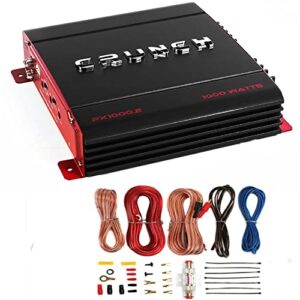 new crunch px-1000.4 4 channel 1000 watt amp car stereo amplifier + wiring kit