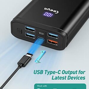 Ceeya Portable Charger PD 20W Battery Pack USB C high-Speed Charging 26800mAh Power Bank LCD Display with Type C Out & in,External Battery Backup for MacBook,iPhone 12,13,14,Samsung,Heated Vest,etc