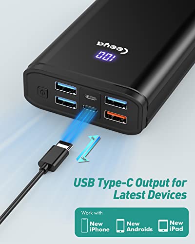 Ceeya Portable Charger PD 20W Battery Pack USB C high-Speed Charging 26800mAh Power Bank LCD Display with Type C Out & in,External Battery Backup for MacBook,iPhone 12,13,14,Samsung,Heated Vest,etc