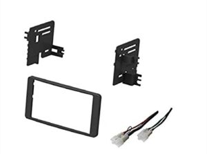 asc audio car stereo dash install kit and wire harness for installing an aftermarket double din radio for select 2003-2006 toyota tundra, 2003-2007 toyota sequoia – no factory premium amp